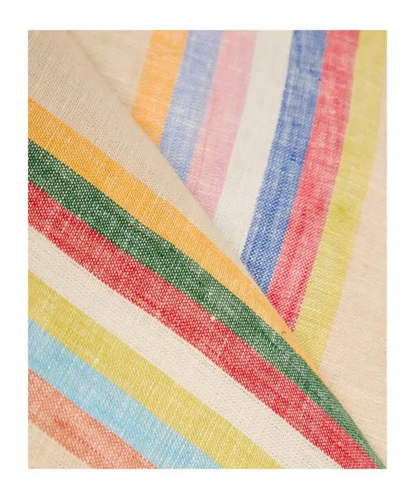 Staud Striped Linen Mini Dress