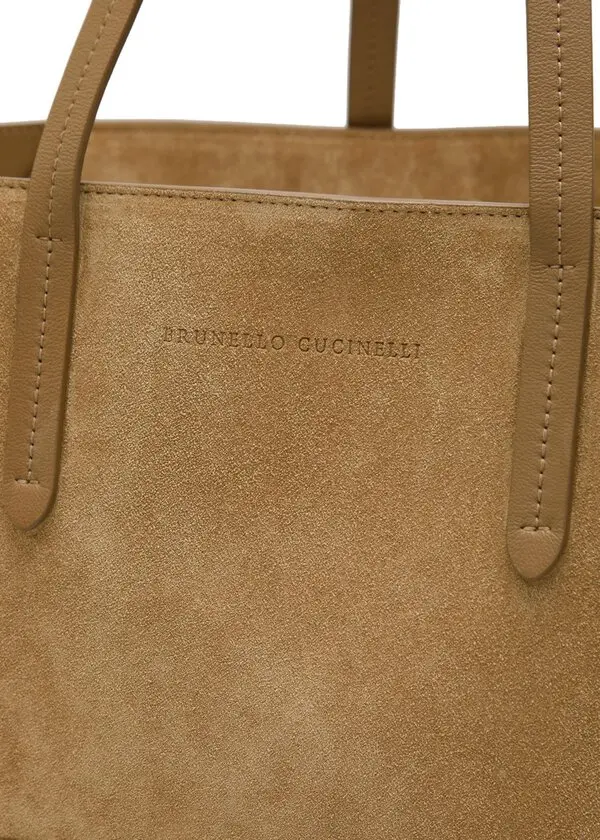 Brunello Cucinelli Suede Tote Bag