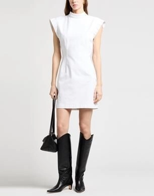 Isabel Marant Étoile Solid Stand Collar Bodycon Mini Dress - White