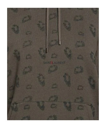 Saint Laurent Animal Print Hoodie