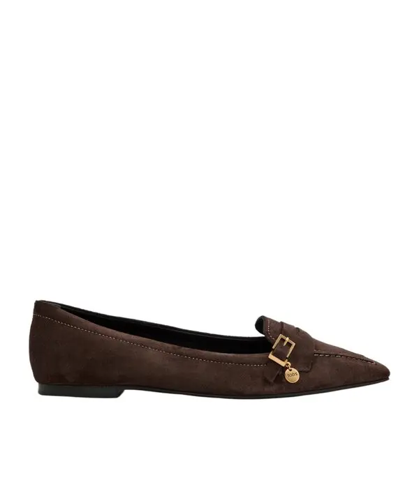 TOD'S Suede Loafers With Buckle Detail