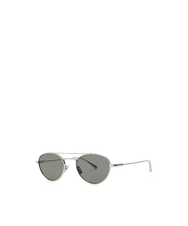 Saint Laurent Round Frame Metal Sunglasses