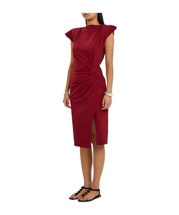 Isabel Marant Étoile Ruched Cotton Midi Dress