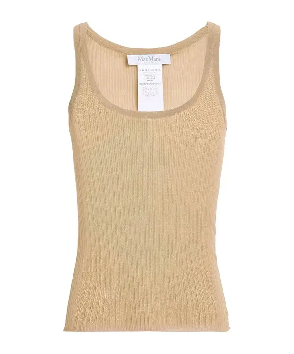 Max Mara Solid Color Sleeveless Knit Top