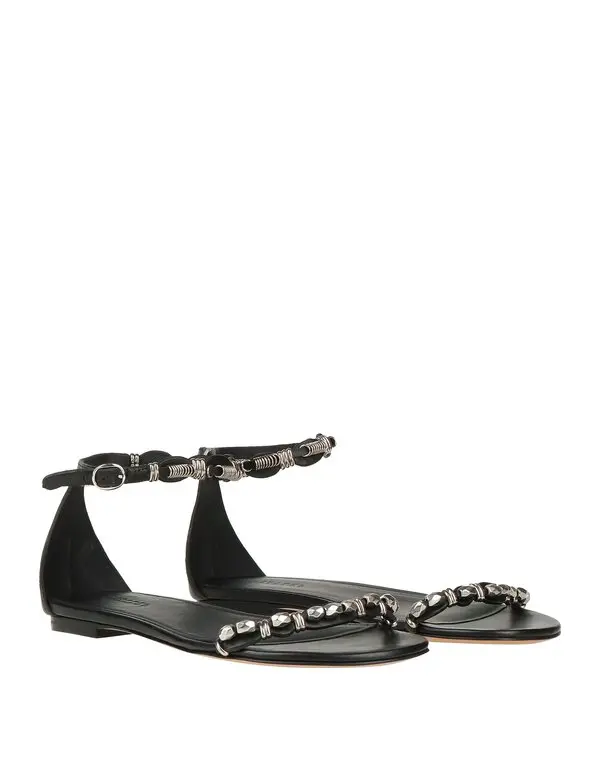 Isabel Marant Étoile Embellished Leather Flat Sandals
