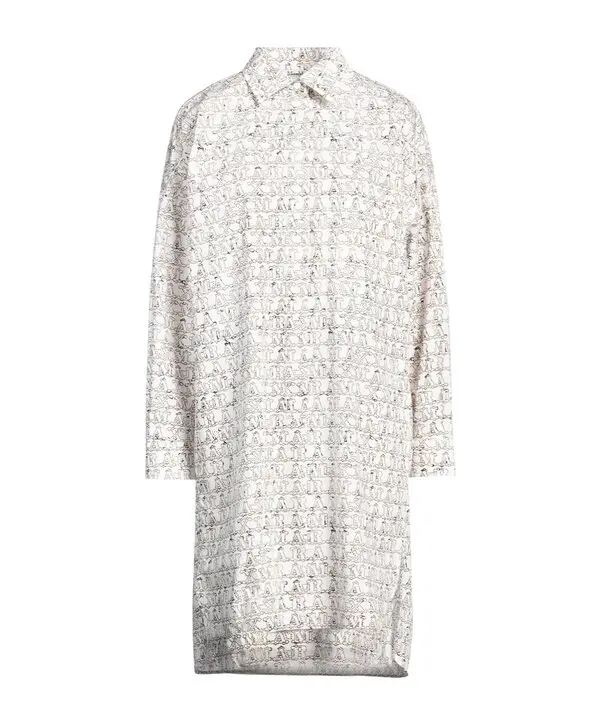 Max Mara Multicolor Woven Long-sleeve Shirt Dress
