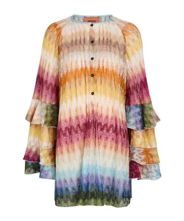 Missoni Chevron Fine-knit Mini Dress - Nude