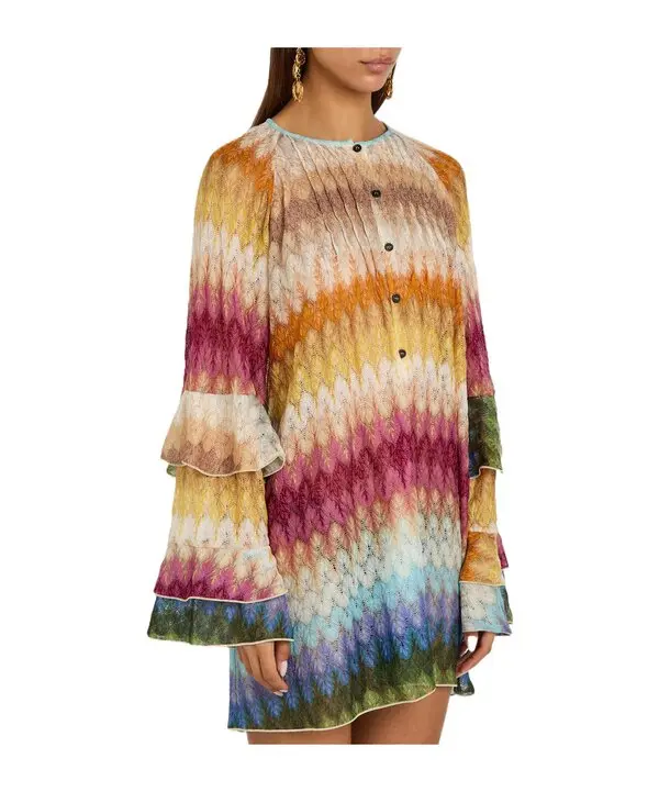 Missoni Chevron Fine-knit Mini Dress