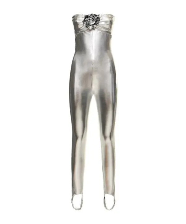 Giuseppe Di Morabito Strapless Jumpsuit With Floral Applique