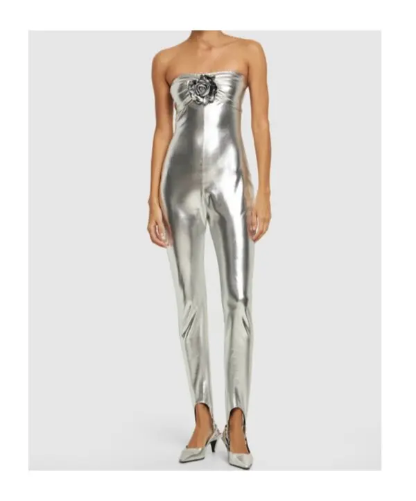 Giuseppe Di Morabito Strapless Jumpsuit With Floral Applique