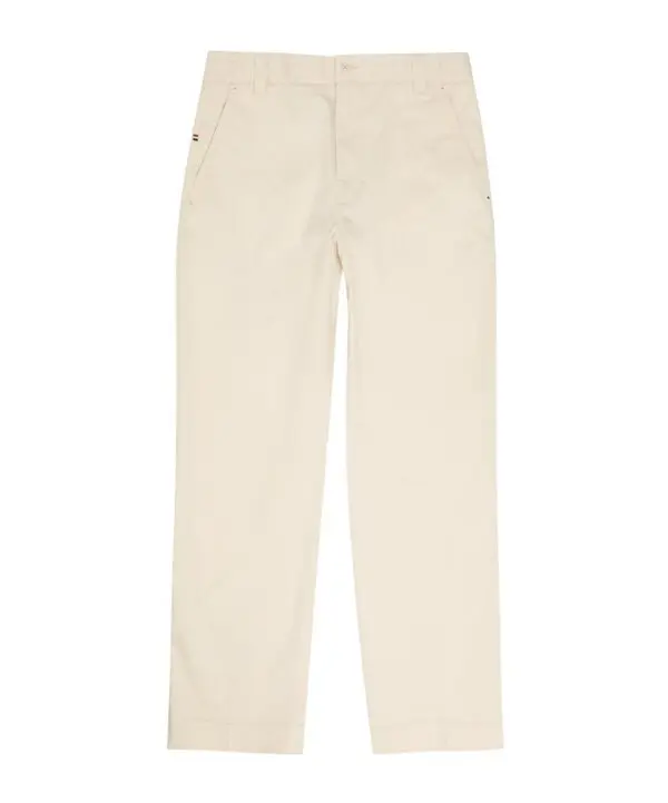 Moncler Straight-leg Stretch-cotton Trousers - Nude
