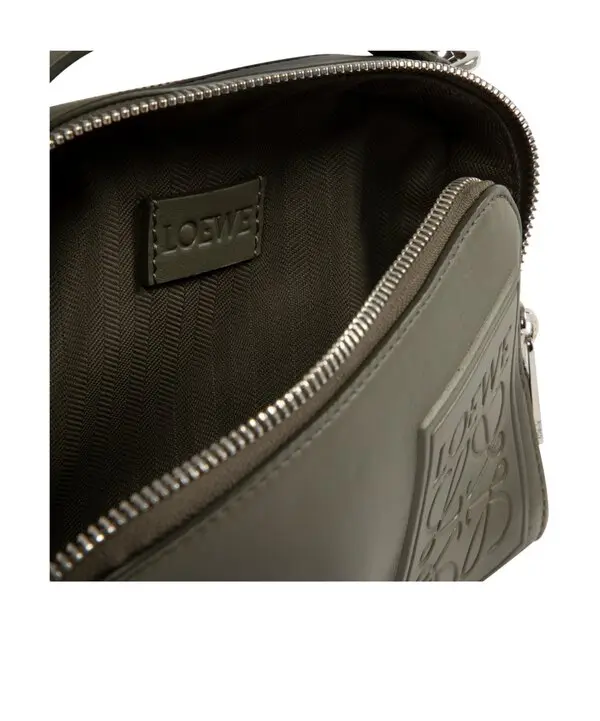 Loewe Mini Anagram-debossed Messenger Bag - Green