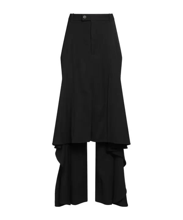 Balenciaga Asymmetric Twill Midi Skirt