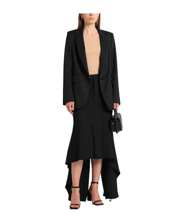 Balenciaga Asymmetric Twill Midi Skirt