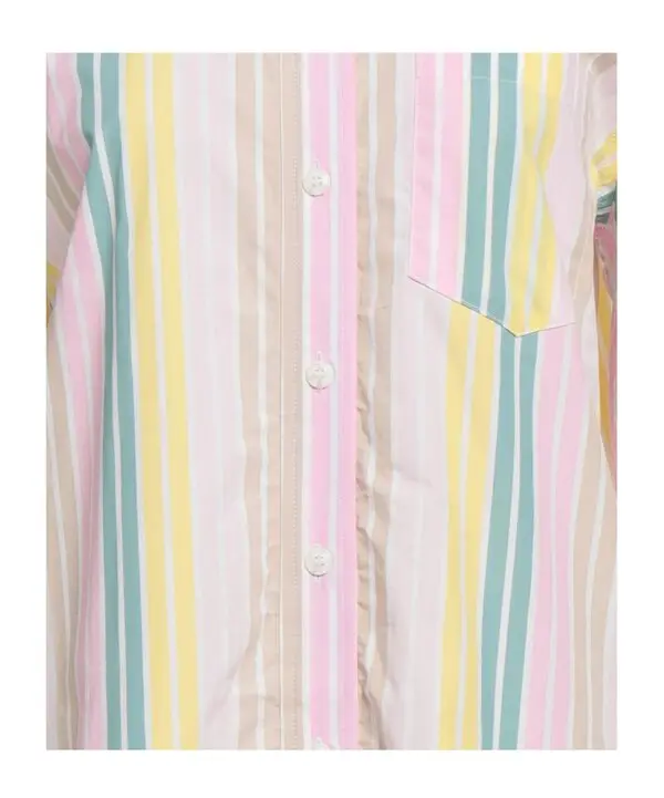 GANNI Striped Long-sleeved Shirt