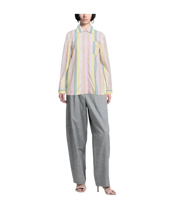 GANNI Striped Long-sleeved Shirt