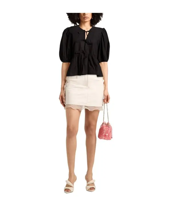 GANNI Simple Ruffled Blouse