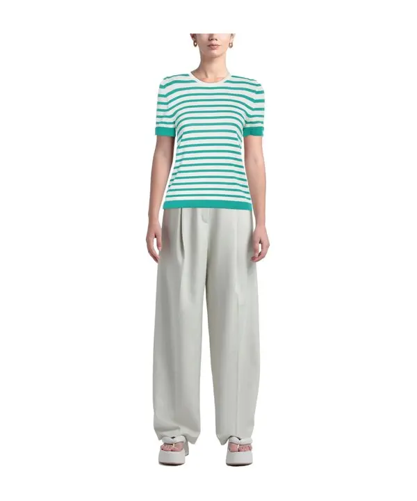 Max Mara Striped Short-sleeve Knitted Top