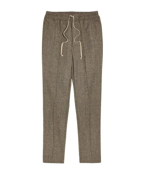 Rick Owens Slim-leg Wool Sweatpants - Green