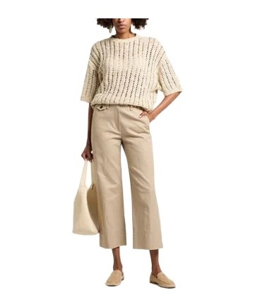 Brunello Cucinelli Solid Color Wide-leg Pants