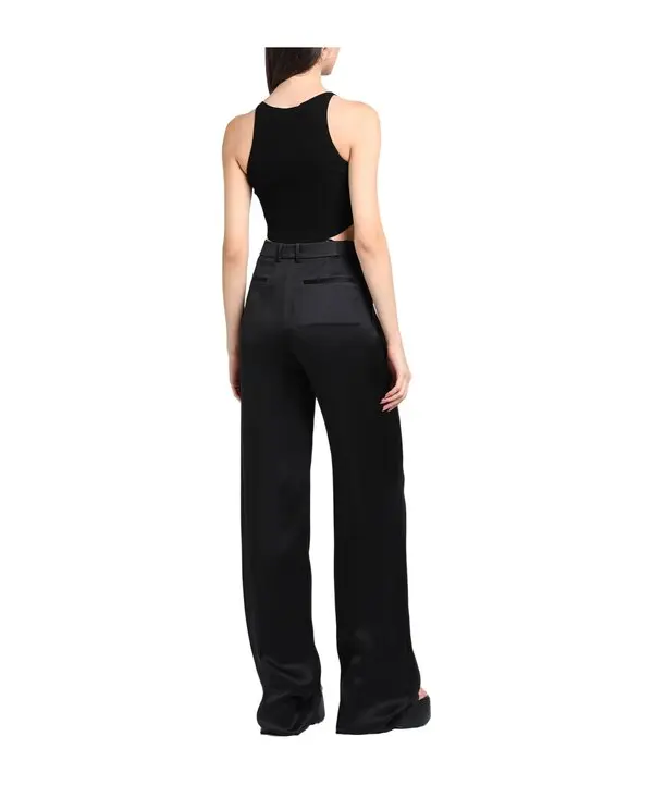 Saint Laurent Solid Color Satin Trousers