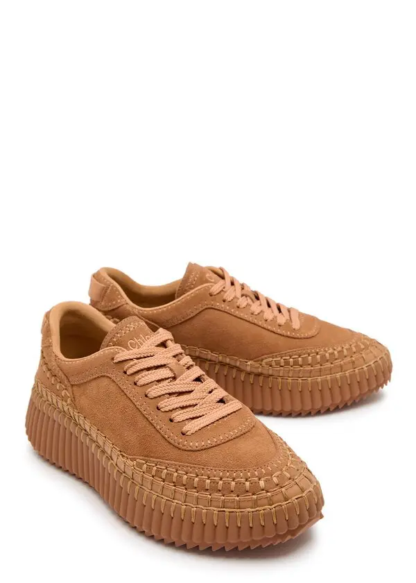 Chloé Panelled Suede Sneakers