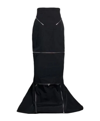 Rick Owens Solid-color Cashmere Pencil Skirt