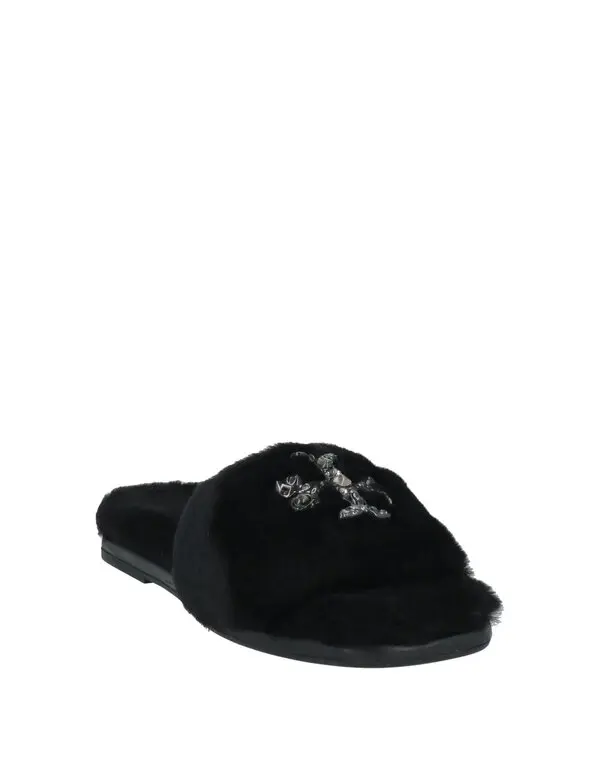 Tory Burch Shearling Lined Leather Slippers