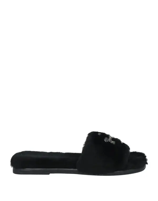 Tory Burch Shearling Lined Leather Slippers