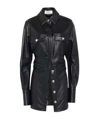 Sportmax Solid Leather Overcoat