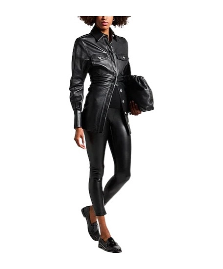 Sportmax Solid Leather Overcoat