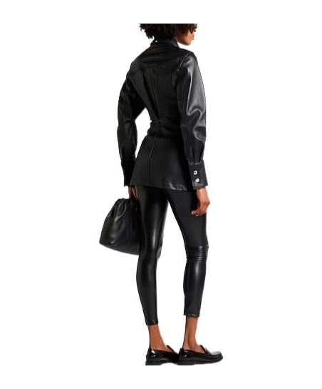 Sportmax Solid Leather Overcoat