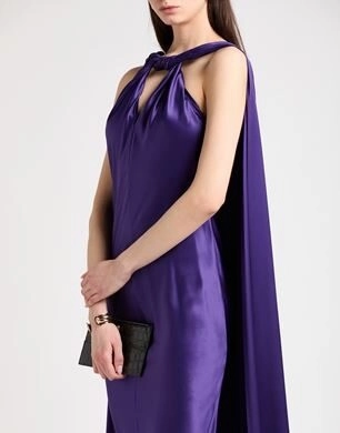 Max Mara Minimalist Stylish Satin Sleeveless Evening Dress