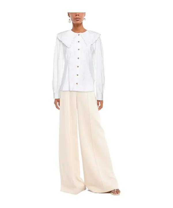 GANNI Long-sleeved Ruffled Shirt
