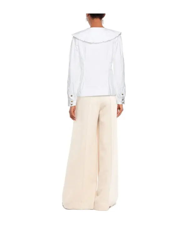 GANNI Long-sleeved Ruffled Shirt