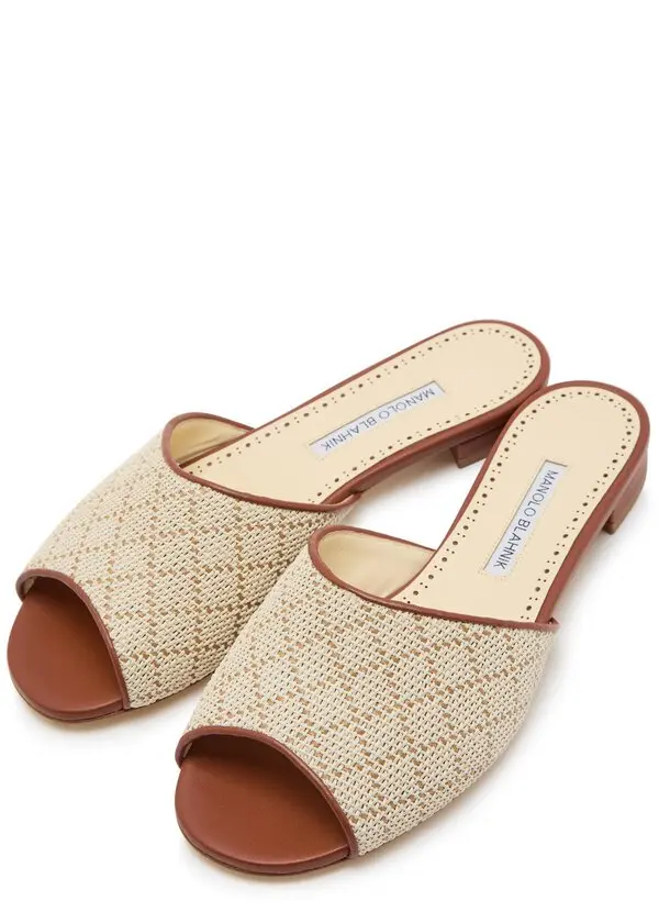 Manolo Blahnik Woven Leather Sandals