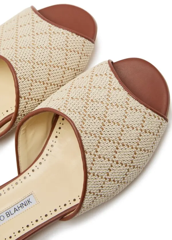 Manolo Blahnik Woven Leather Sandals