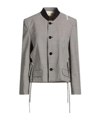Marni Gingham Checkered Jacket With Drawstring Detail