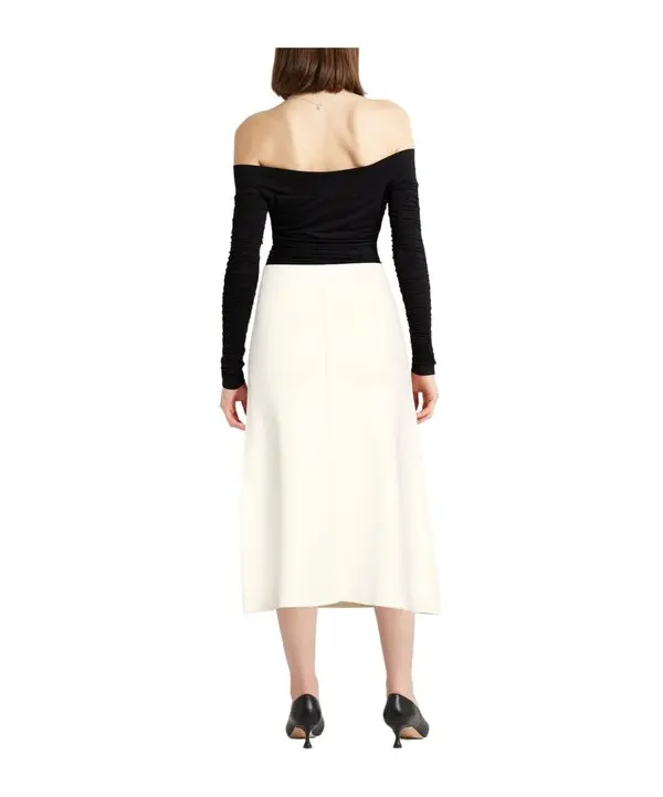 Max Mara Solid Color Knitted Umbrella Skirt