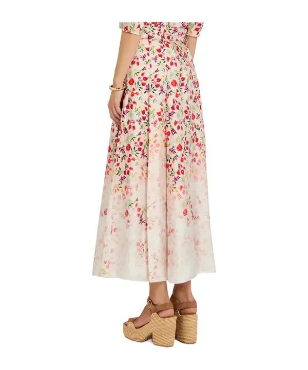 Gabriela Hearst Floral-print Belted Silk Maxi Skirt