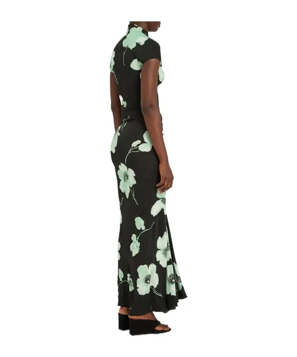 Alaïa Floral-print Jersey Maxi Dress