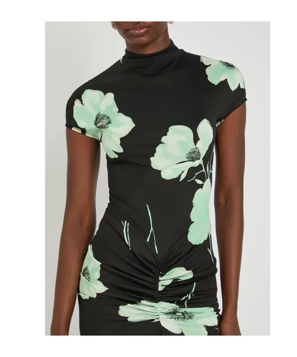 Alaïa Floral-print Jersey Maxi Dress