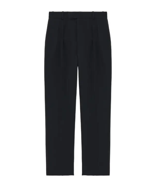 Alexander McQueen Pleated-front Wool Trousers