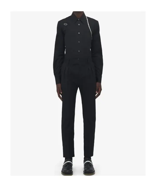 Alexander McQueen Pleated-front Wool Trousers