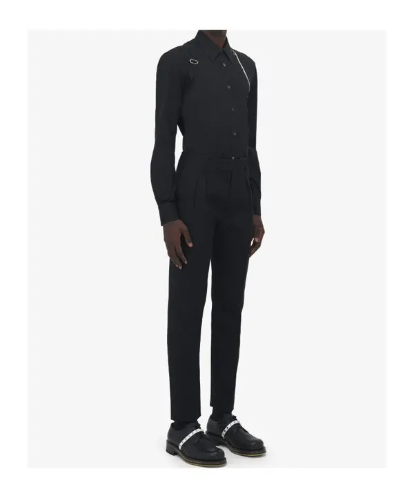 Alexander McQueen Pleated-front Wool Trousers