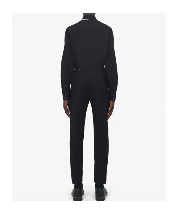 Alexander McQueen Pleated-front Wool Trousers