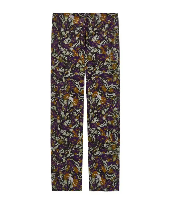 Dries Van Noten Pachas Printed Chiffon Trousers