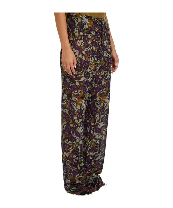 Dries Van Noten Pachas Printed Chiffon Trousers