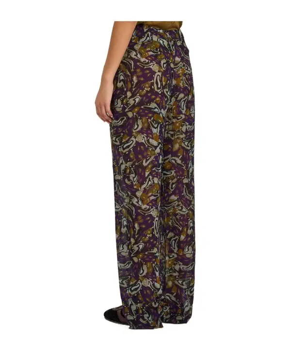 Dries Van Noten Pachas Printed Chiffon Trousers