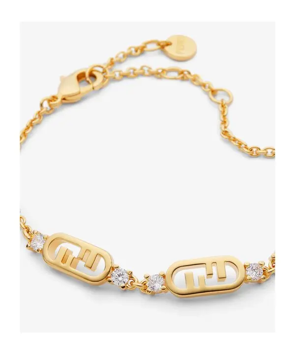 Fendi O'lock Embellished Bracelet